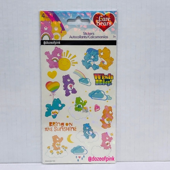 Care Bears | Toys | Care Bears Stickers This Pack Contains 4 Sticker ...
